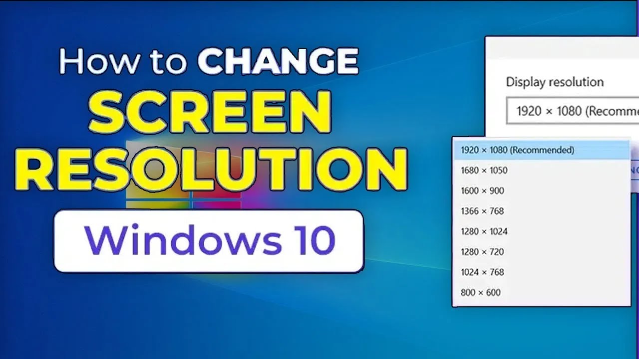 Change Display Resolution in Windows 10 in 2024 Step by Step Guide ...