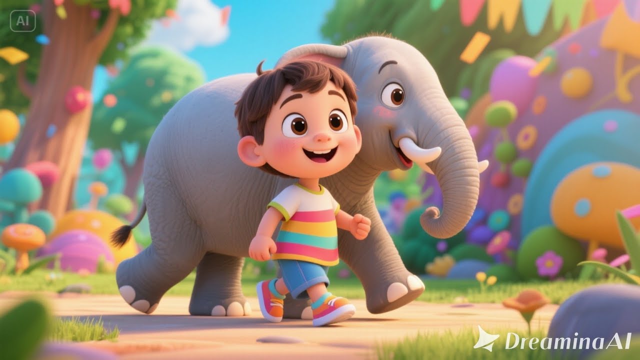 Stomp with Elephant Feet | Fun Elephant Nursery Rhyme for Kids | Dance ...