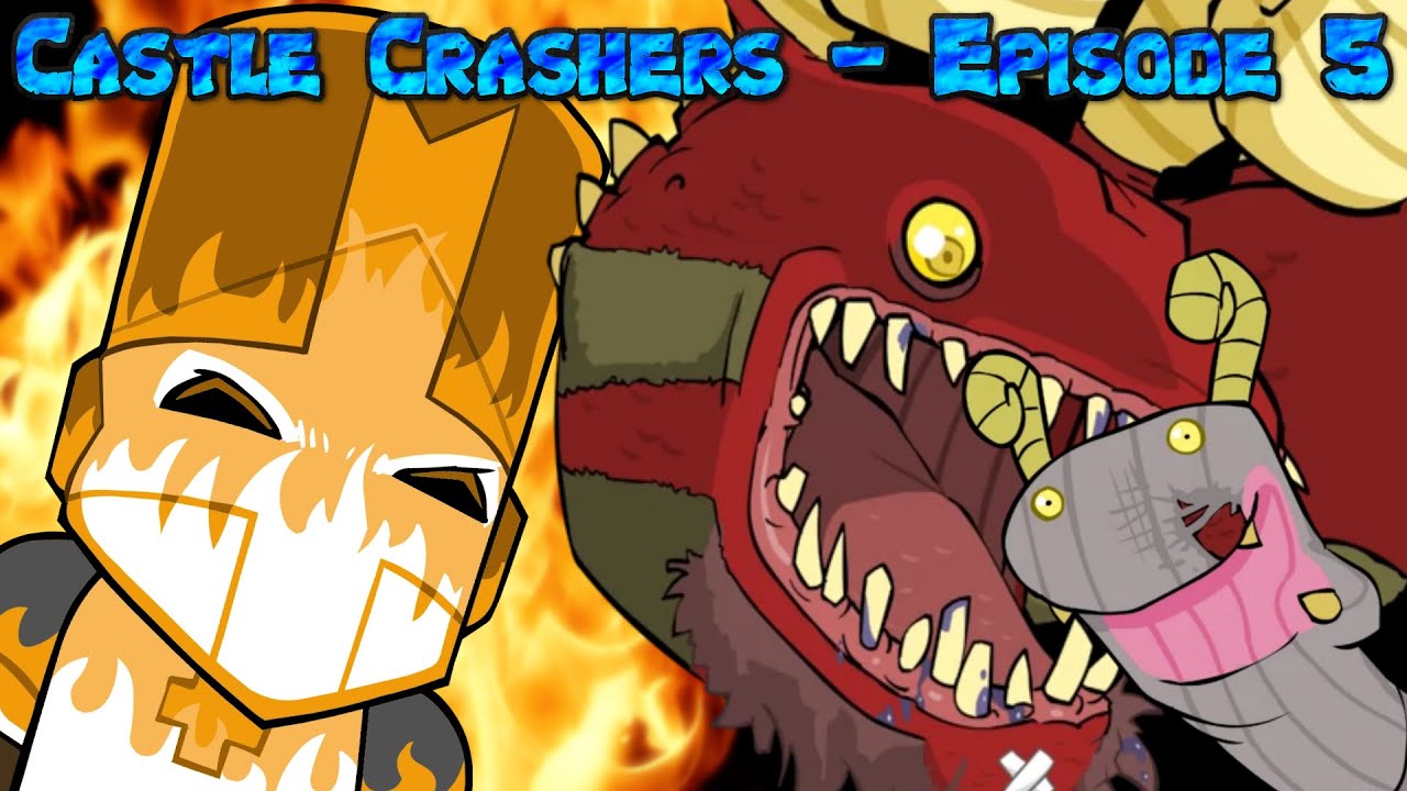 Castle Crashers - Episode 5 - Fire Demons and Dragon With Sock! - YouTube