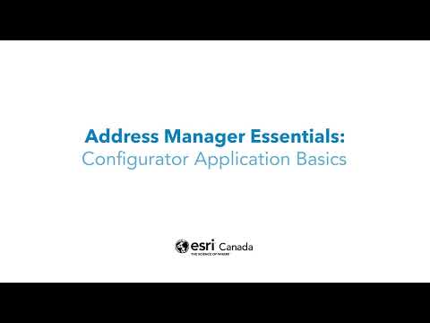 Address Manager Essentials: Configurator Application Basics