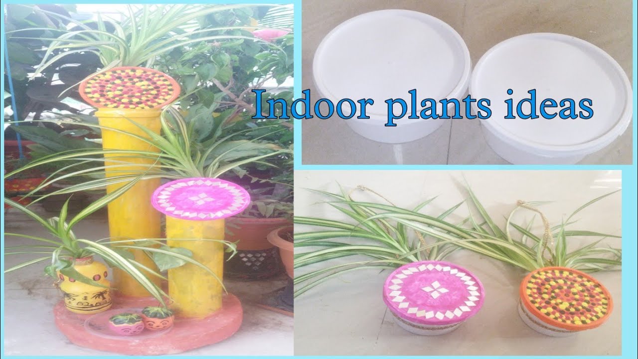 indoor plants pot waste materials ideas /craft ideas - YouTube