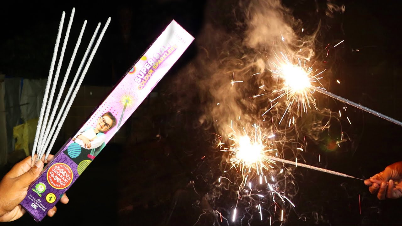 30 CM SUPER STAR COLOUR SPARKLERS | DIWALI NIGHT CRACKERS | MODERN ...