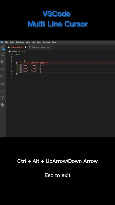 VSCode Tips Multi Cursor mode - YouTube