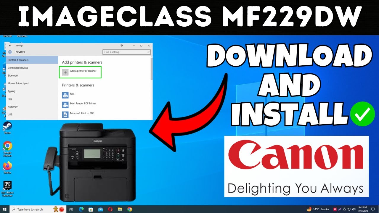 How To Download & Install Canon imageCLASS MF229dw Printer Driver in ...