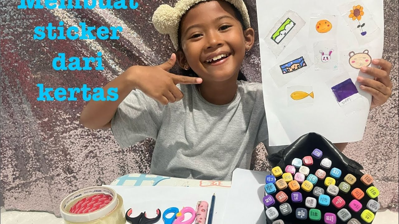 tutorial membuat sticker dari kertas ala deisya - YouTube