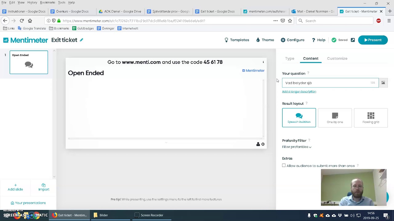 Exit ticket med Mentimeter - YouTube