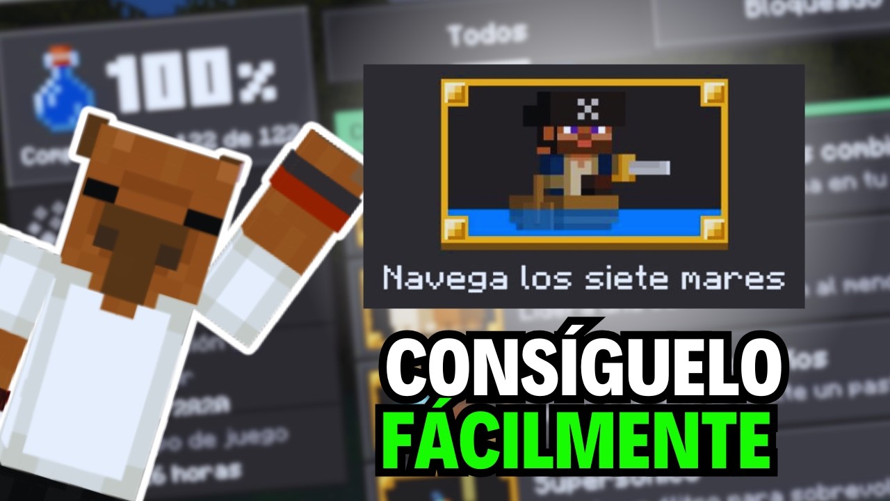 ¿CÓMO NAVEGAR los SIETE MARES en MINECRAFT BEDROCK? | Logro Fácil en ...