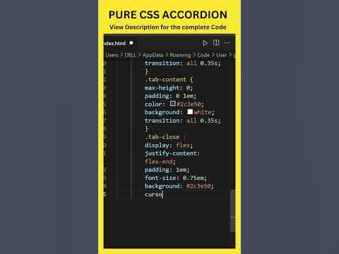 Pure CSS Accordion | HTML | CSS | Animation | EducateKaro.com #shorts - YouTube