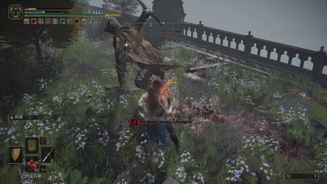 Elden Ring 一週目 First Play 829 與獵犬騎士對練曲劍格擋001。Curved Sword Parry ...