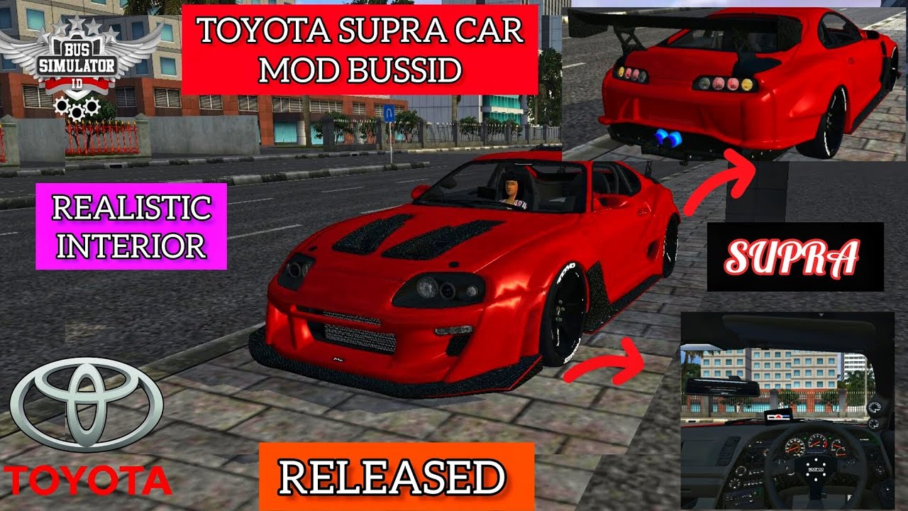 TOYOTA SUPRA CAR MOD BUSSID 😈💥 | REALISTIC SOUND 💥💨 | #bussidmods - YouTube