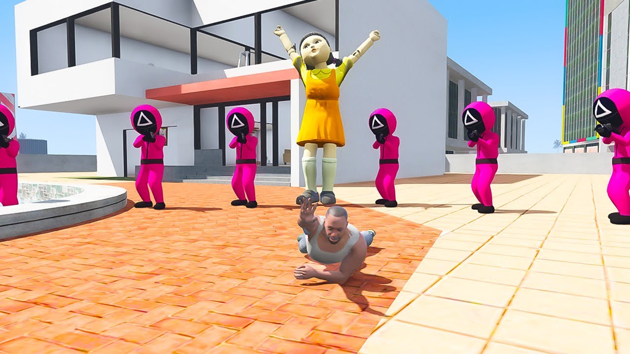 Franklin Play Squid Game in Indian Bike Driving 3D - YouTube