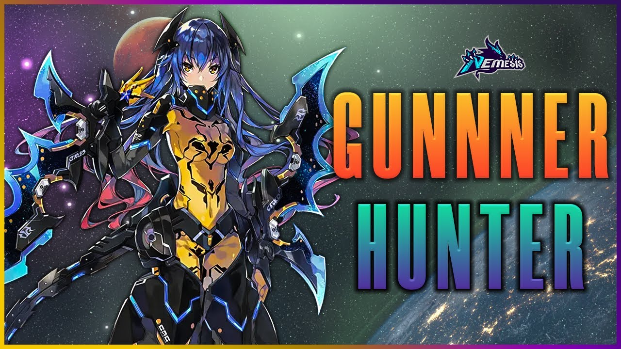 Phantasy Star Online 2 Gunner Hunter Build (Level 80) - YouTube