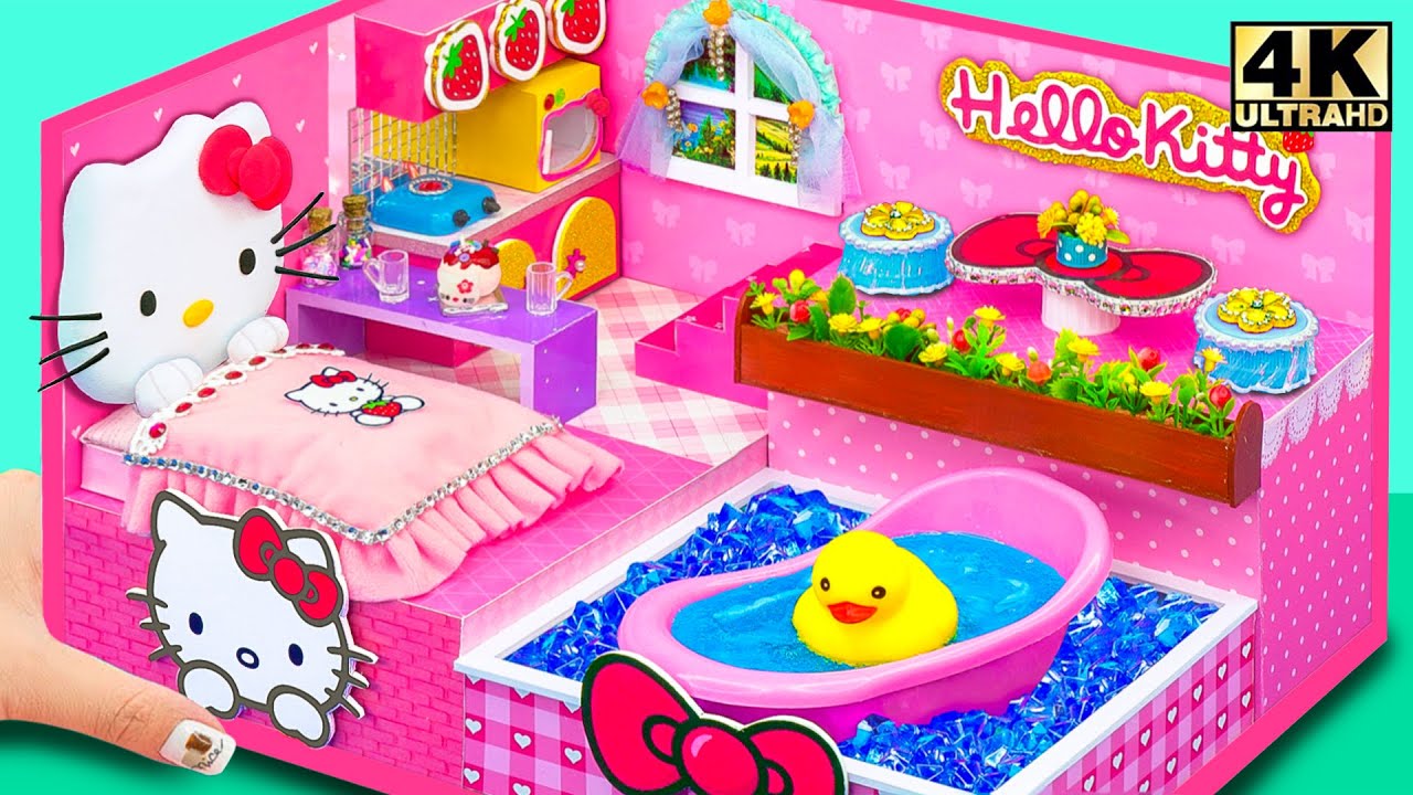 Make Pink Hello Kitty Bedroom with Slime Pool and Kitchen from ...