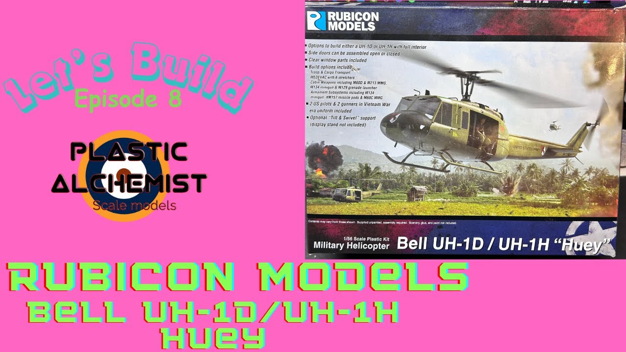 Rubicon models Bell UH-1D/UH-1H Huey 1/56. Lets build Episode 8 - YouTube