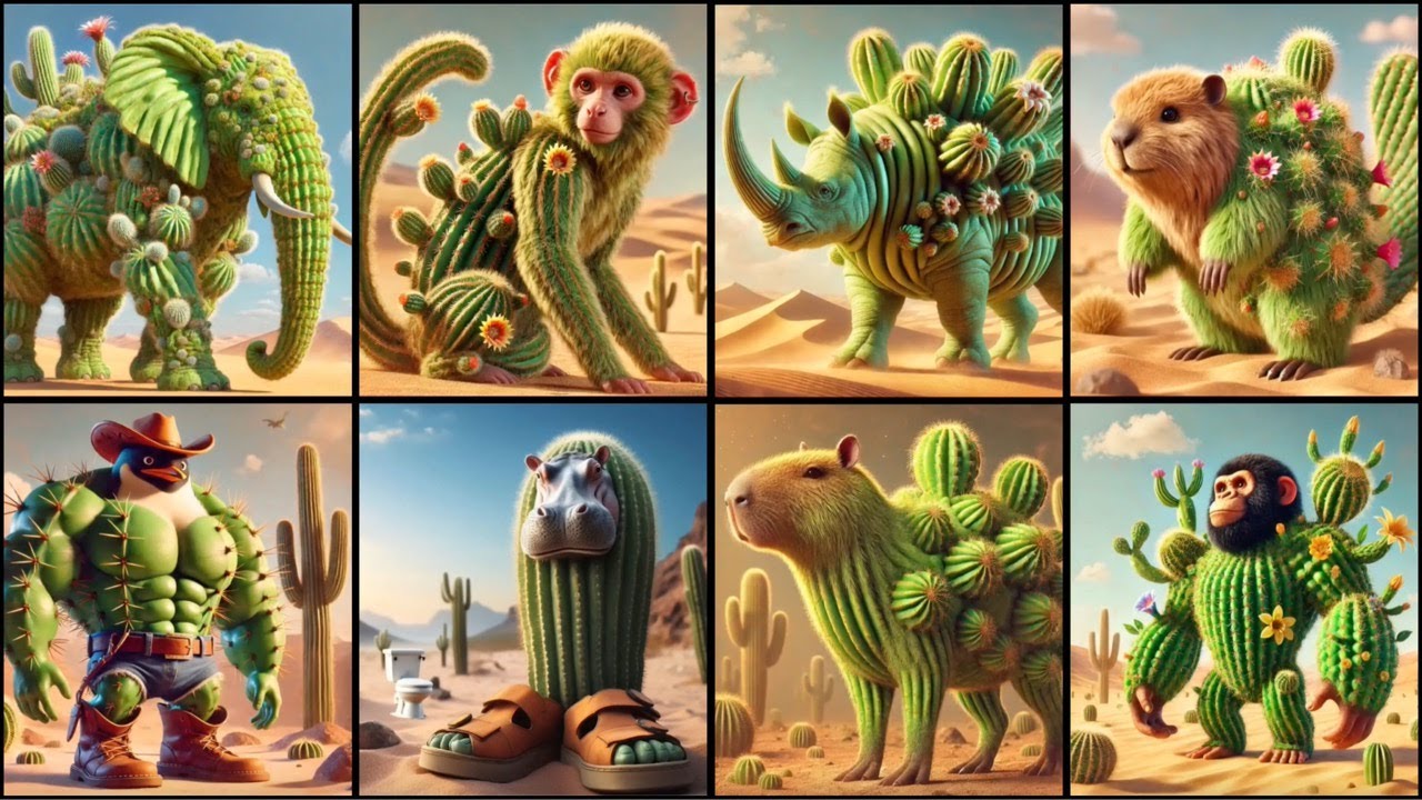 TOP 10 Italian Brainrot AI Cactus's Animals Compilation | TRALALERO TRALALA - YouTube