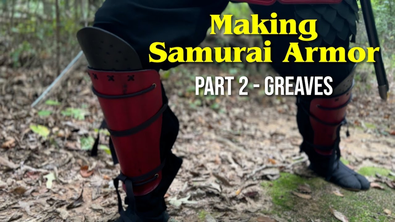 Making Samurai Armor Part 2 - Greaves (leg armor) - YouTube
