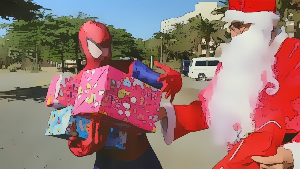 Spiderman vs Venom vs Batman with Santa Claus - Superhero Cartoon Movie ...