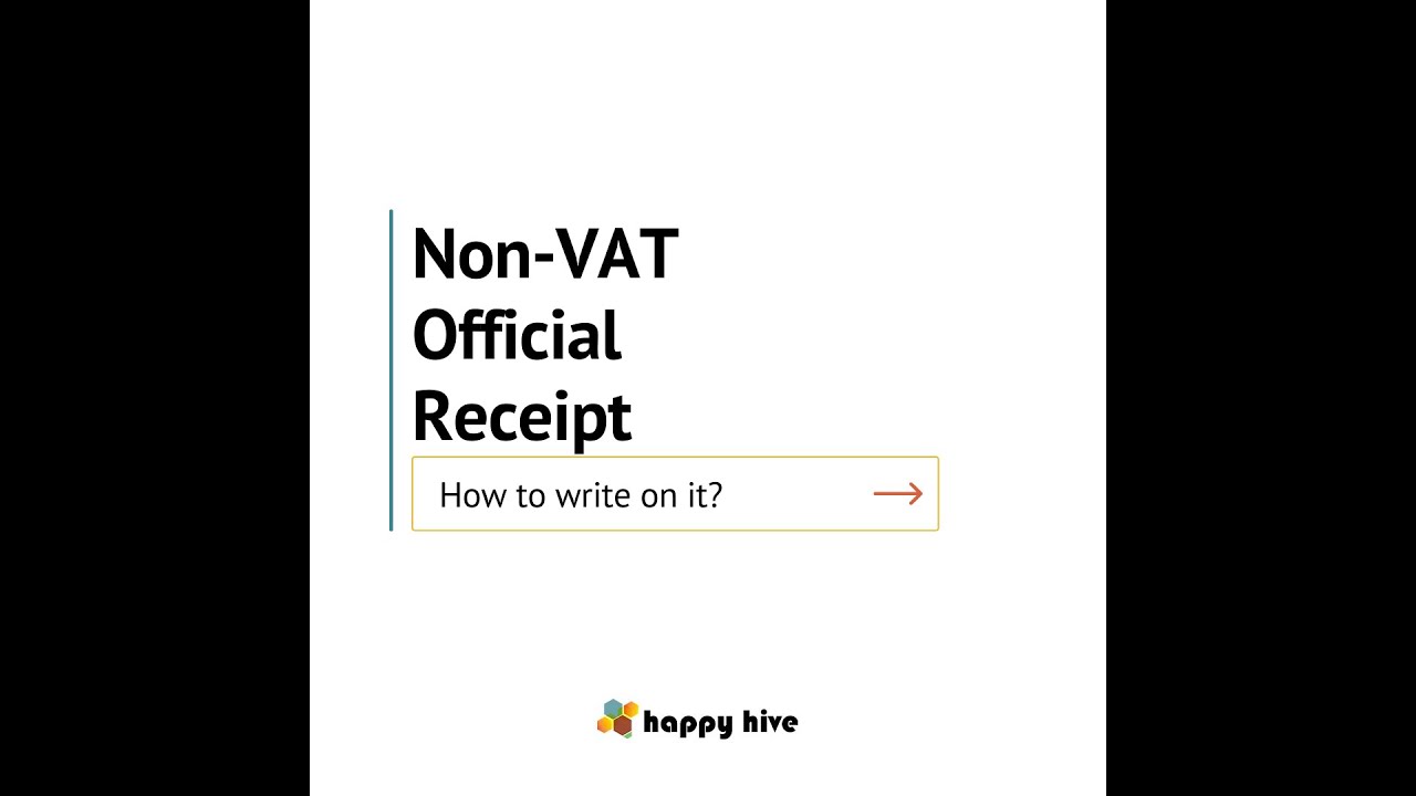 FAQ: How to Write on Official Receipt Non-VAT - YouTube