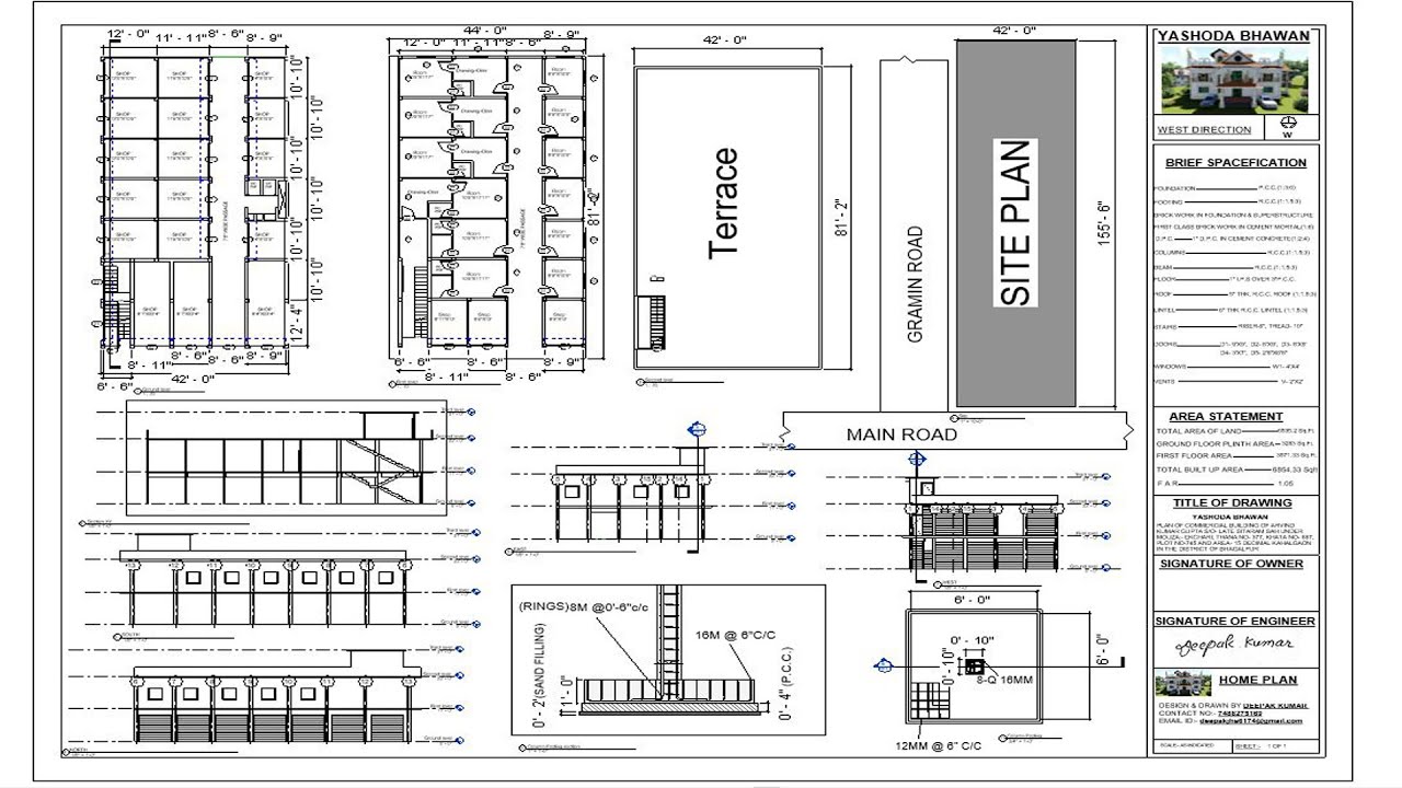 How to create submission drawing || submission Drawing of commercial ...