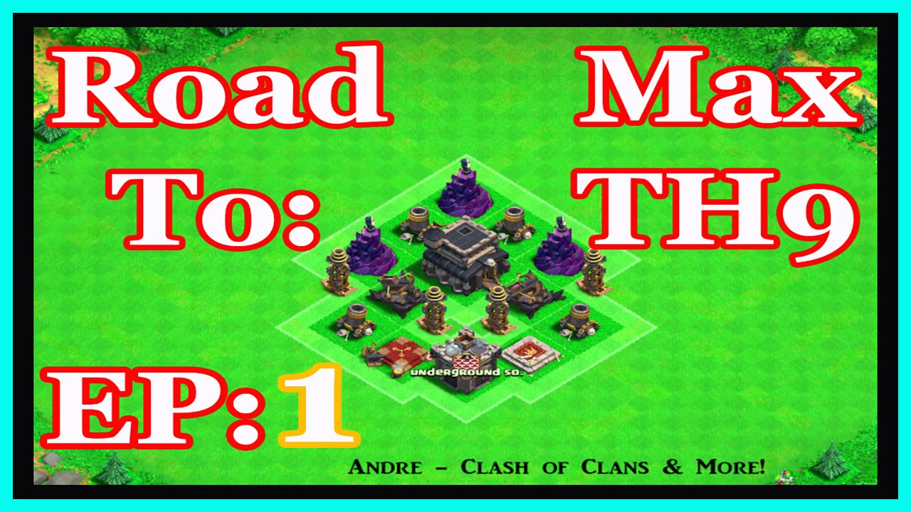 Road to Max Town Hall 9 (TH9) | HUGE RAIDS | Upgrading Wizard, Teslas ...
