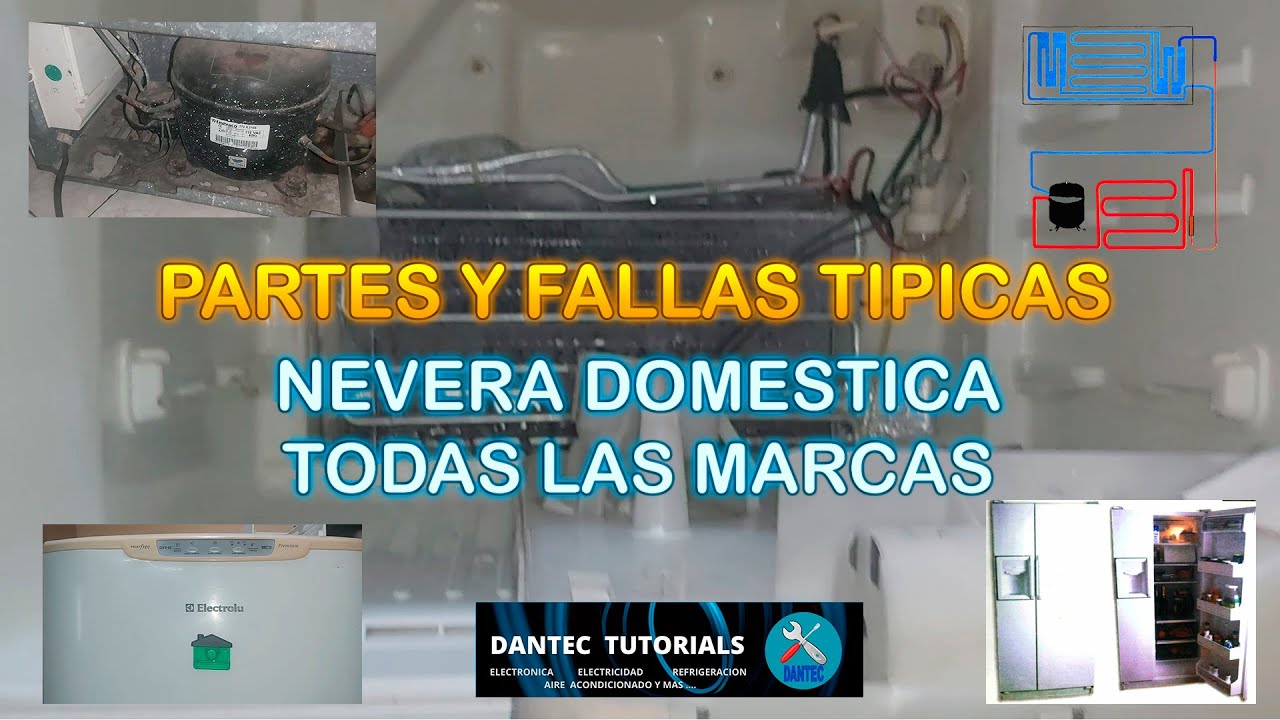 🛠 📢 PARTES Y FALLAS TIPICAS DE UNA NEVERA DOMESTICA ⚡👀 (TODAS LAS ...