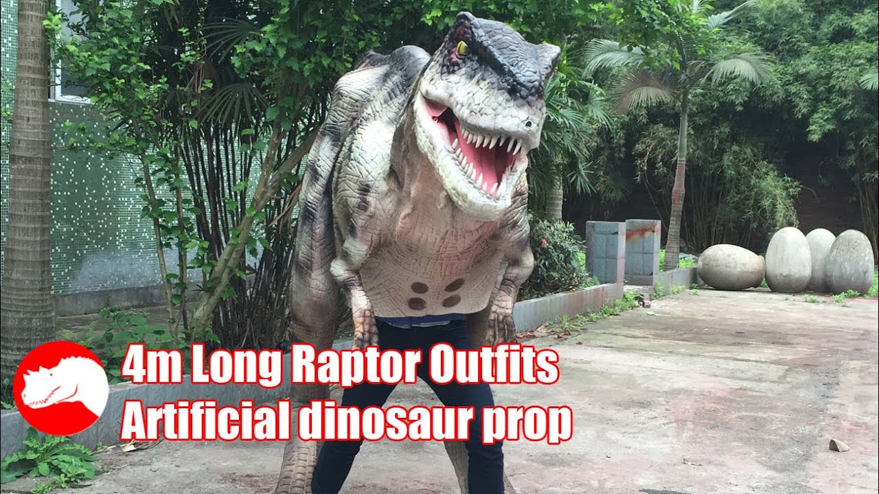 Moving Raptor Outfits - Artificial Dinosaur Prop - YouTube