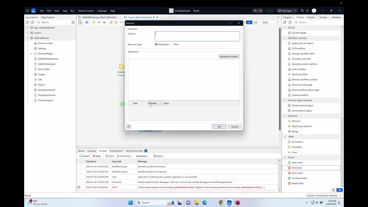 Mendix Week 4 - Part 07 Using conditions in a microflow - YouTube