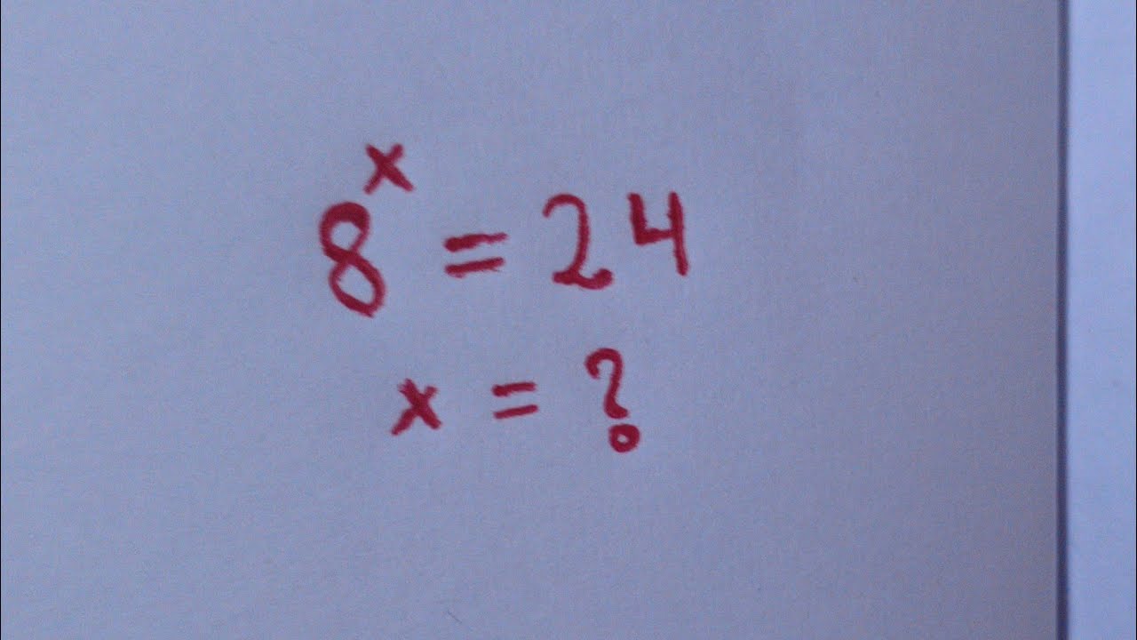 Basic exponential maths problem || olympiad maths problem - YouTube