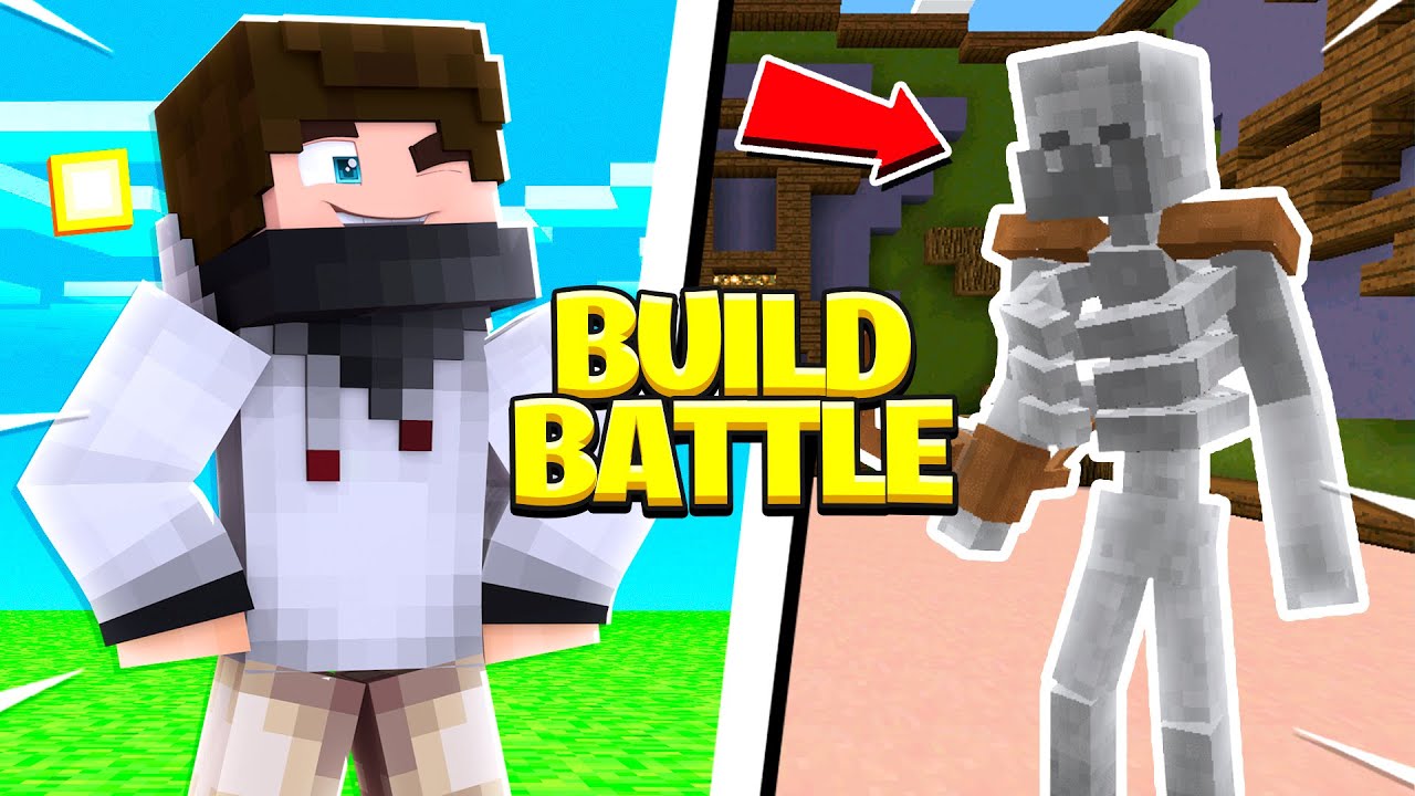 İSKELET ADAM YAPTIK - Minecraft Build Battle - YouTube