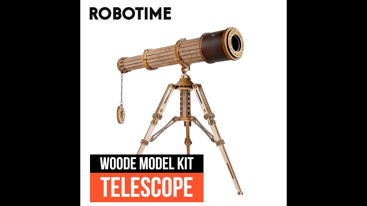 314pcs Telescopic Monocular Telescope Wooden Model Building Kits - YouTube