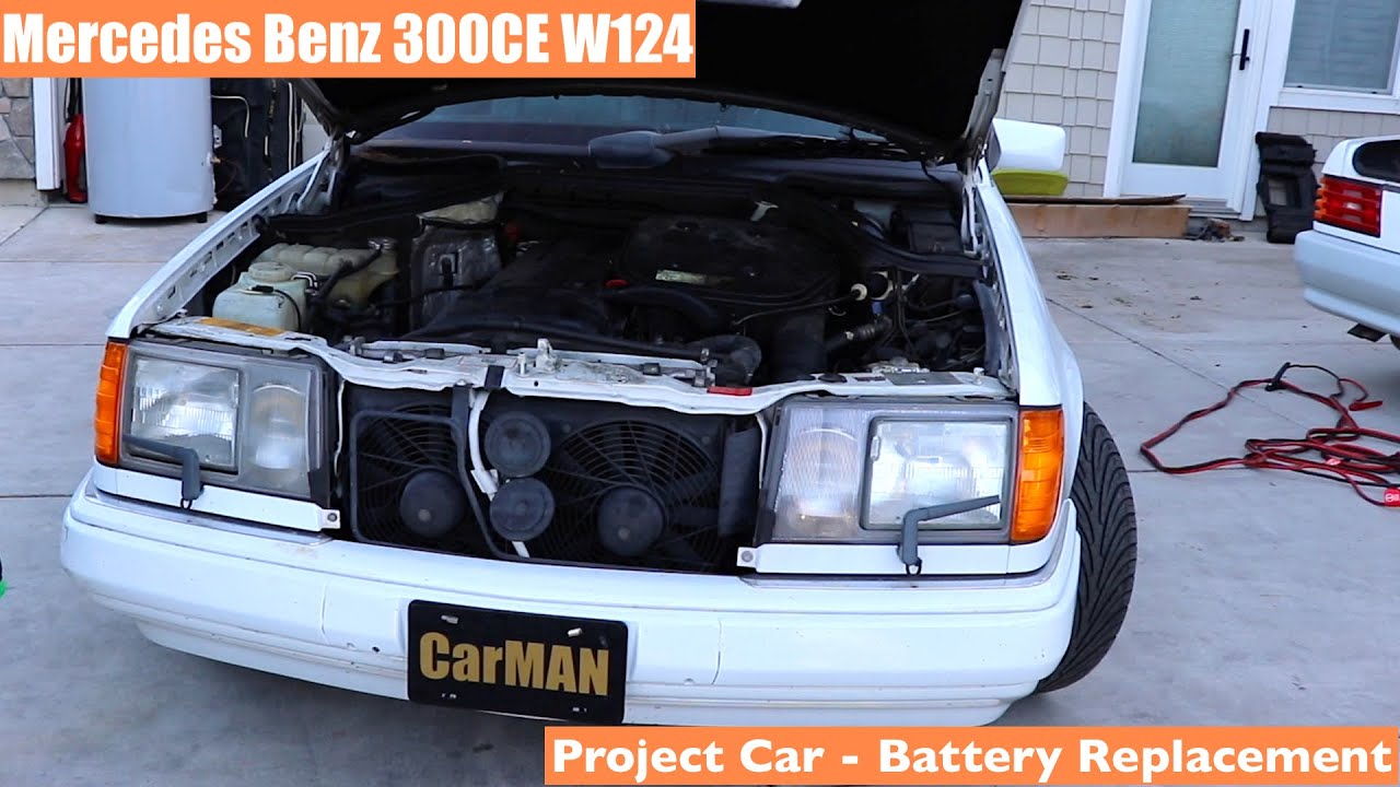 Mercedes 300CE W124 Battery Replacement - YouTube