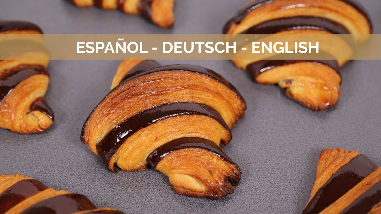 Receta croissant bicolor - Zweifarbiges Croissant Rezept - Bicolor ...