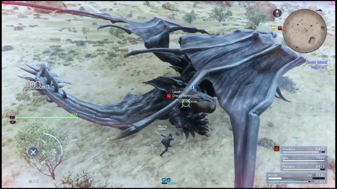 FINAL FANTASY XV - Timed Quest - DREAD BEHEMOTH - YouTube