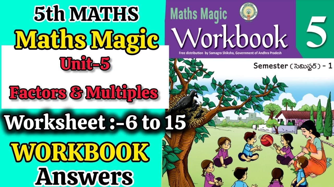 5th Class 💯MATHS MAGIC Workbook Sem-1 Unit-5 "Factors And Multiples ...