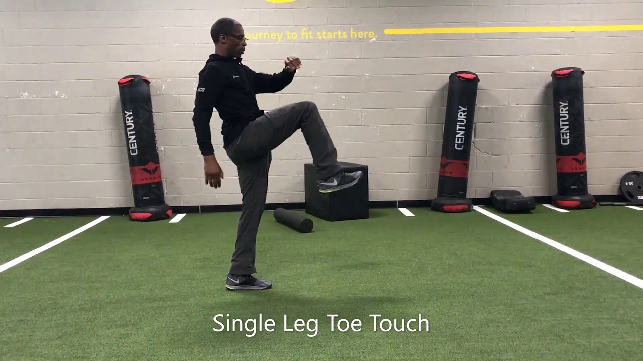 Single Leg Toe Touch - YouTube