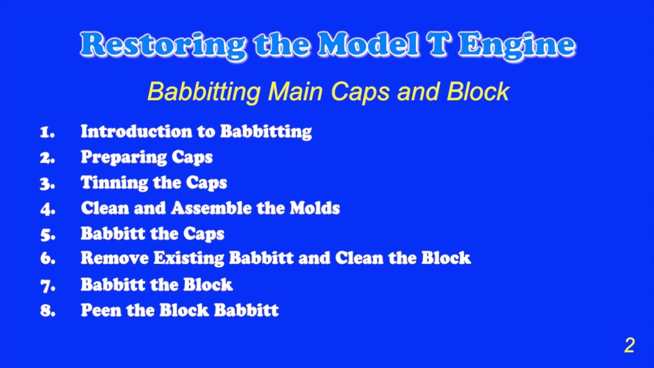 Engine 02 Babbitt Caps and Block - YouTube