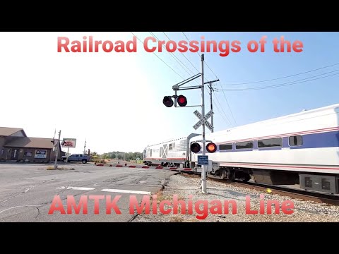 Railroad Crossings of the Amtrak Michigan Line - YouTube