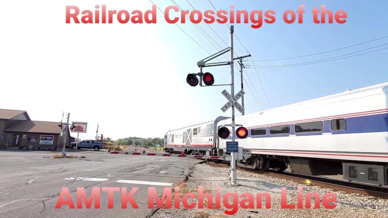 Railroad Crossings of the Amtrak Michigan Line - YouTube