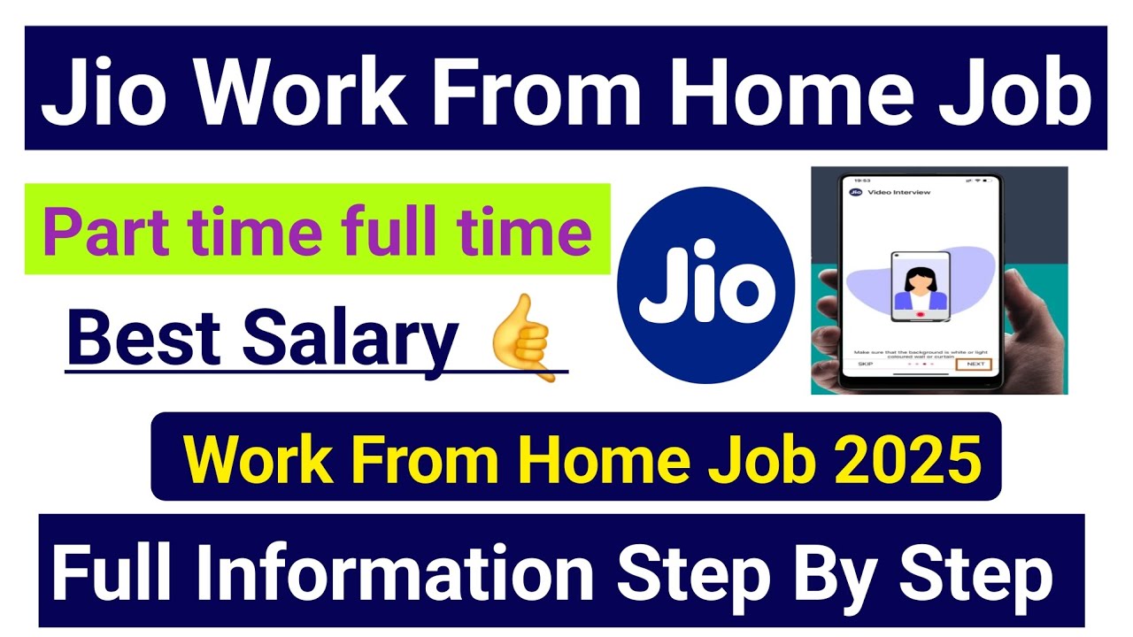 Work From Home Job 2025 Jio Customer associate Step by Step apply - YouTube