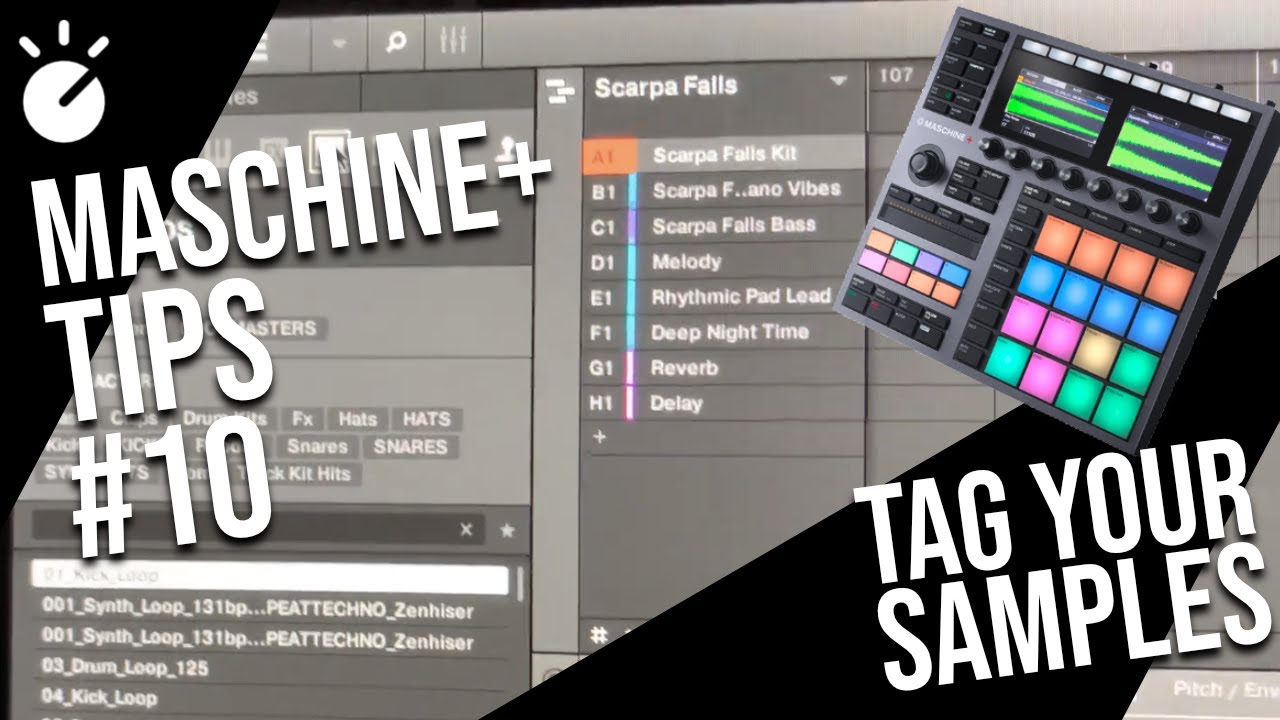 Maschine+ how to tag your own samples - YouTube