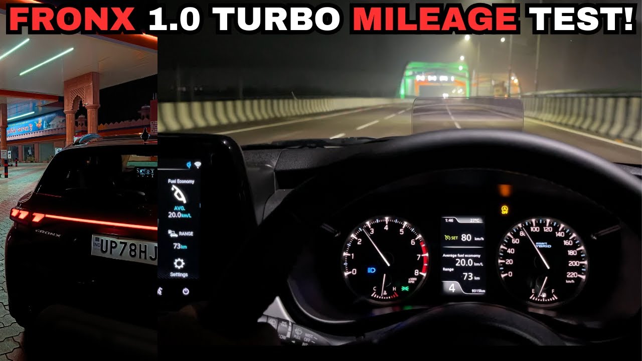 FRONX 1.0 BOOSTERJET MILEAGE TEST AT 80 KPH & 100 KPH | CAN A 1.0 TURBO ...