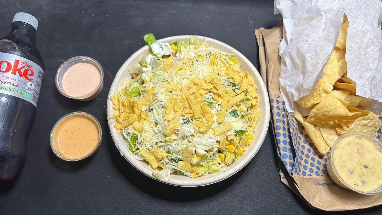 ASMR Qdoba Burrito Bowl, Chips and Queso Whispered Ramble - YouTube