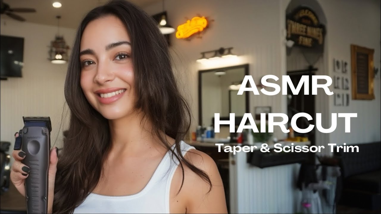 RELAX TO THIS ASMR SCISSOR BARBER HAIRCUT - YouTube