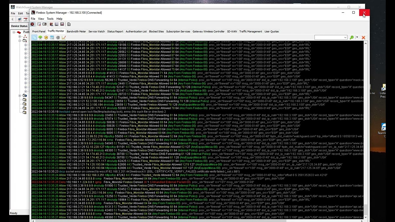 Como hacer ping desde WSM de WatchGuard - YouTube