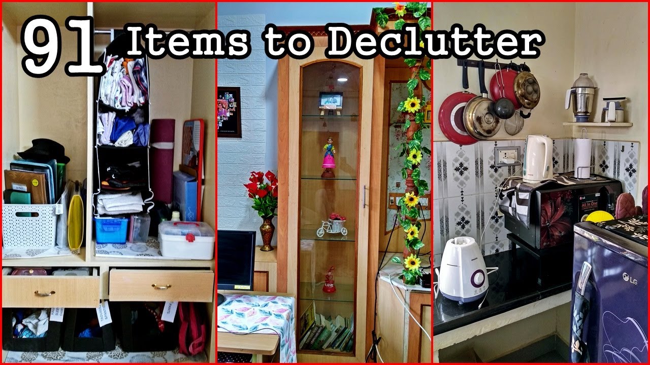 91 Things to Declutter | Decluttering Guide with Free PDF List | Diwali Cleaning - YouTube