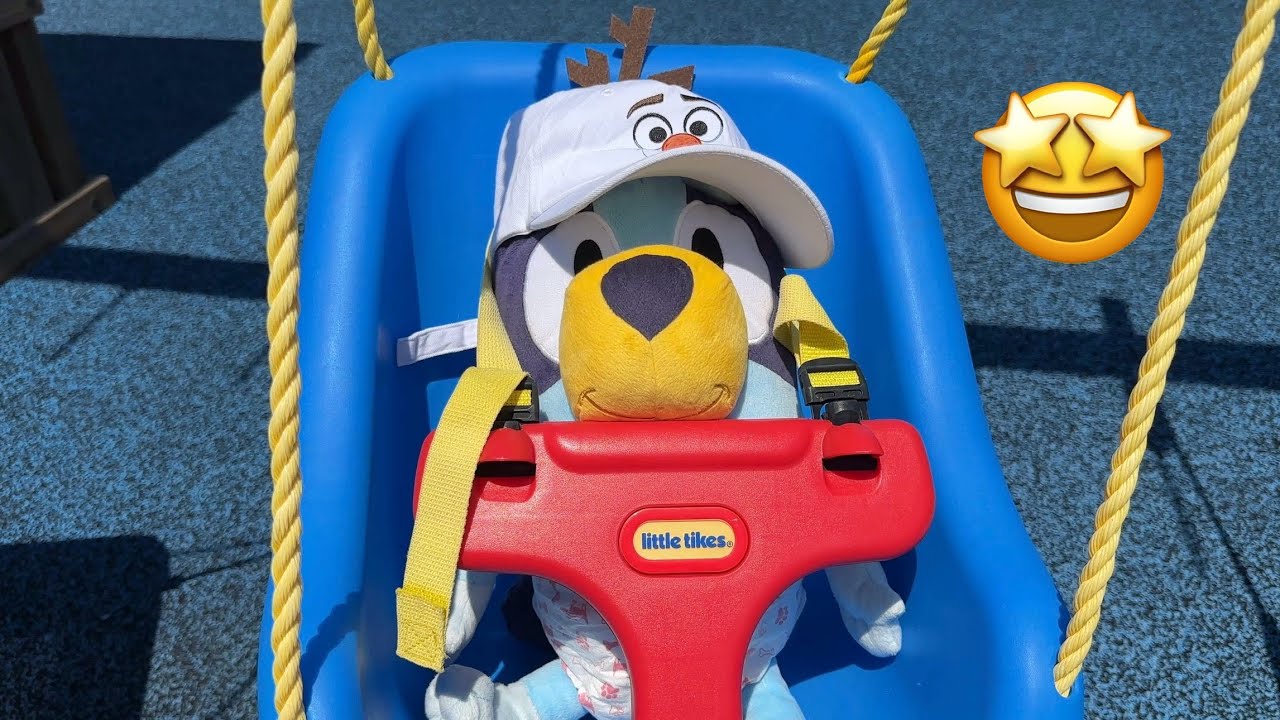 Baby BLUEY Stinky Nappy at the Playground Pretend Play with Bluey Toys ...