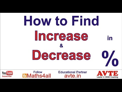 How to find Increase & Decrease in percent % - YouTube