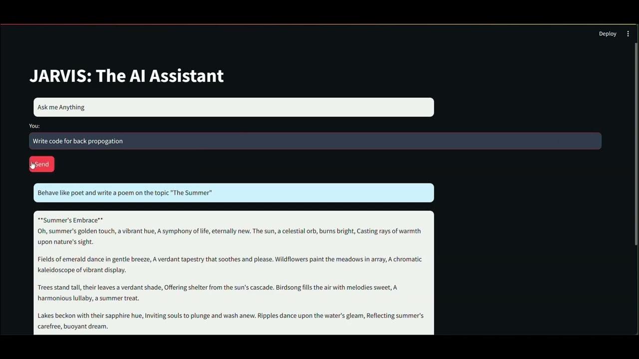 JARVIS | Google AI hackathon project | Multitasking AI bot - YouTube