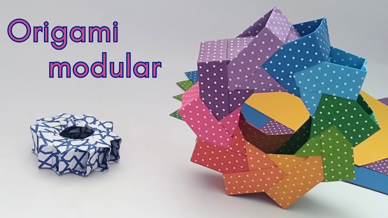 Modular origami 3D ring _Easy modular - YouTube
