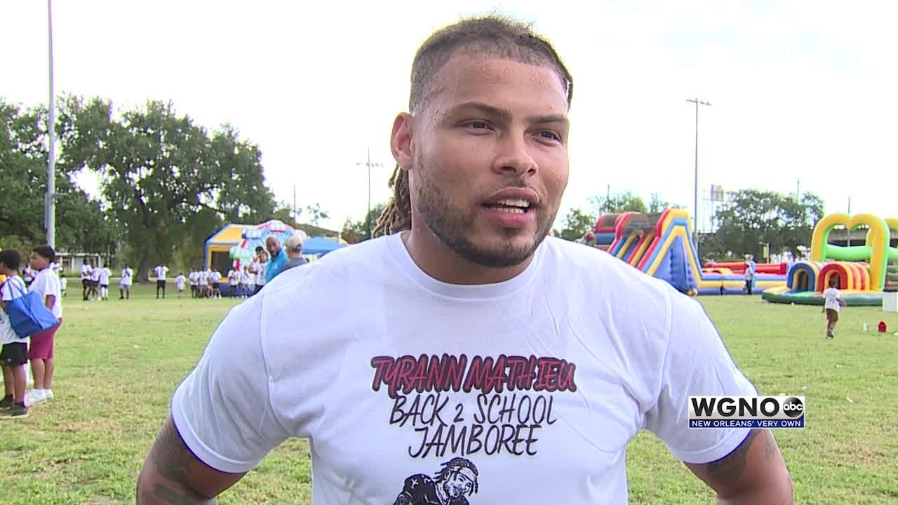 Interview: Local Saints star Tyrann Mathieu hosts 4th Back-to-School ...